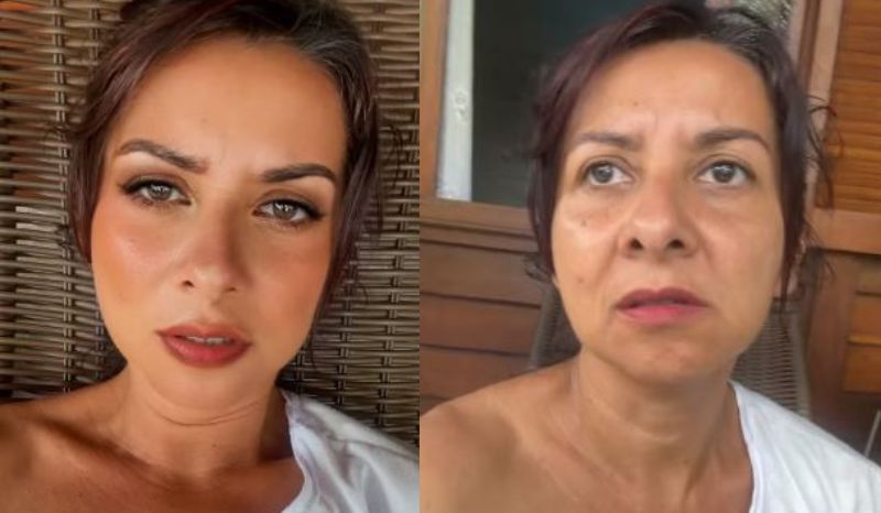 [Vídeo] Mulher diverte internautas ao mostrar diferença de rosto com e ...
